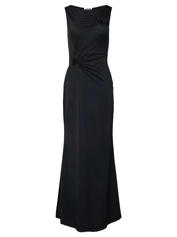 AMY LYNN Heart Cut Out Maxi Dress - Black