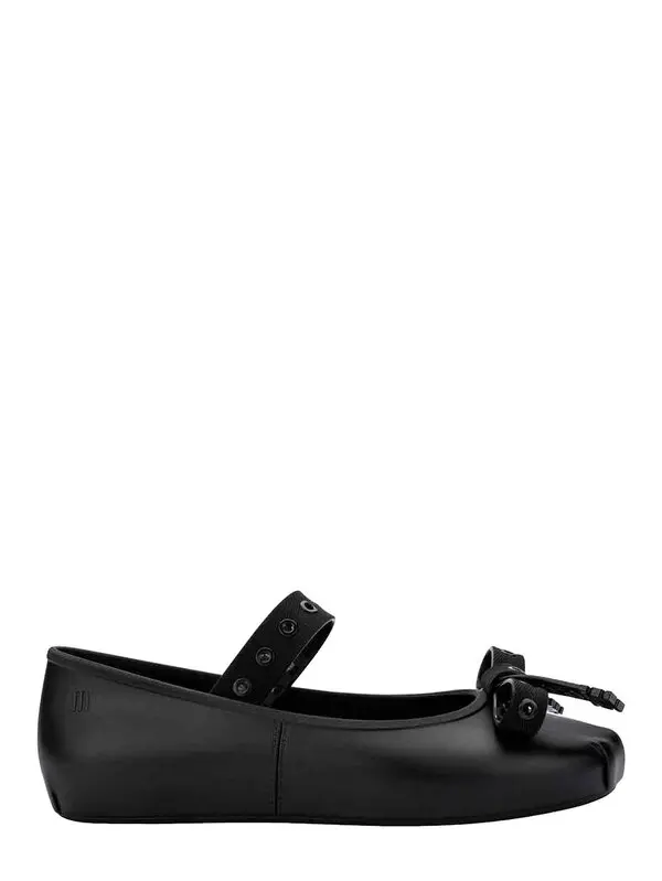 Melissa Sophie Crush Ballet Flat - Black