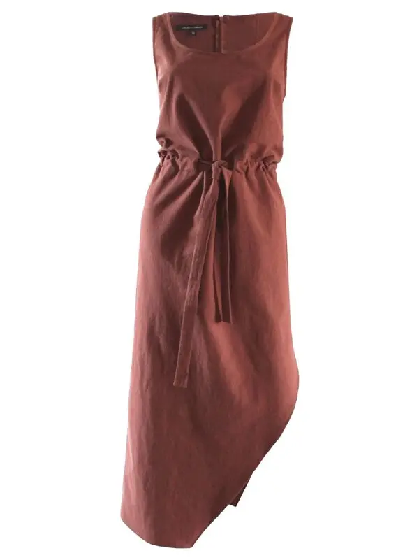 JOELEEN TORVICK Tank Cinched Waist Midi Dress - Brown