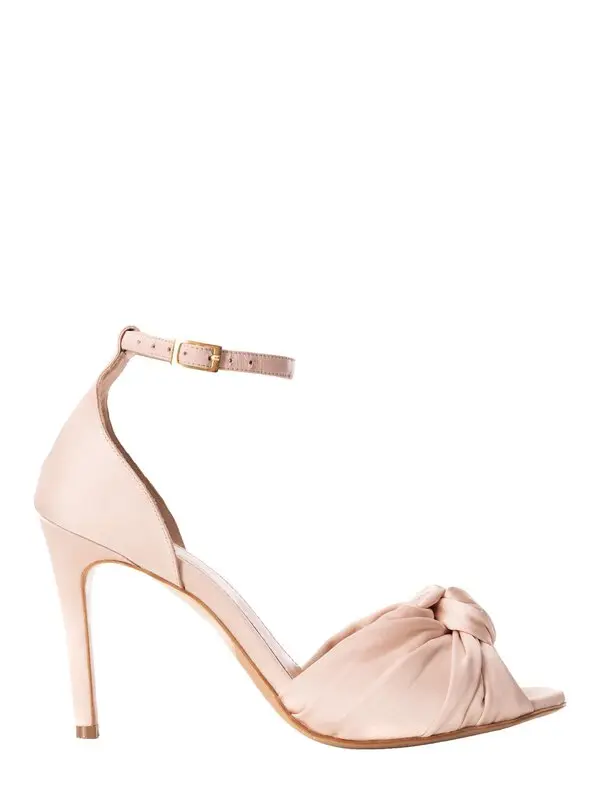GINISSIMA Satin Sandals - Brown