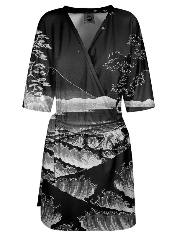 ALOHA FROM DEER Printed Envelope Dress - Black
