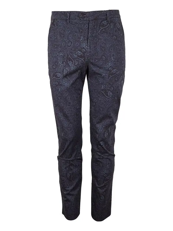 LORDS OF HARLECH Jack Montgat Paisley Pant - Black