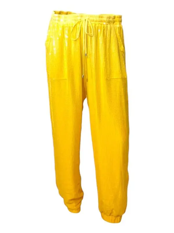 JULIA CLANCEY Sequin Joggers - Yellow