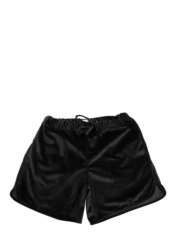PIER SICILIA Camillo Velvet Bermuda Shorts - Black