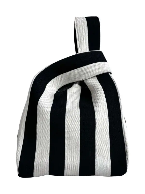 LONDON ATELIER BYPRODUCT Knitted Mini Tote Bag - Black/white