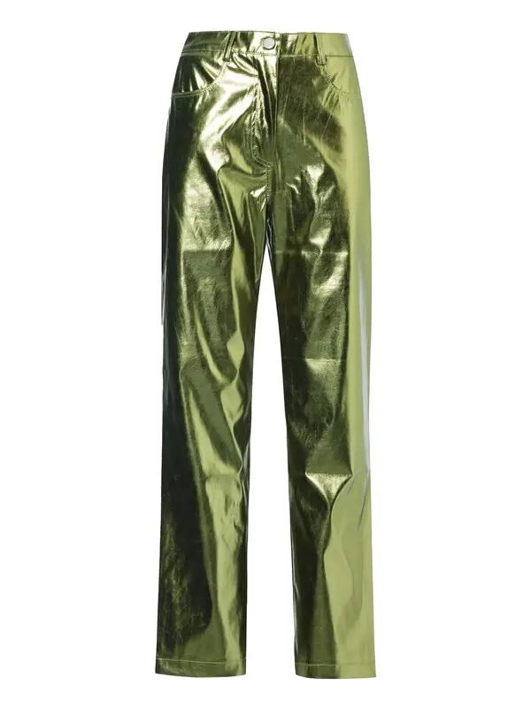 AMY LYNN Lupe Metallic Trousers - Green