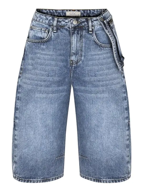 GOC DENIM Longline Shorts - Blue