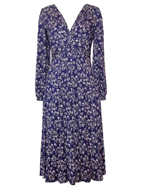 ALIE STREET LONDON Mollie Knot Midi Dress - Blue