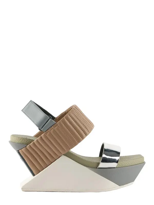 United Nude Delta Wedge Sierra Sandals - Grey/silver