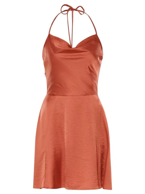 ALTERA LONDON Kelly Backless Mini Dress - Orange