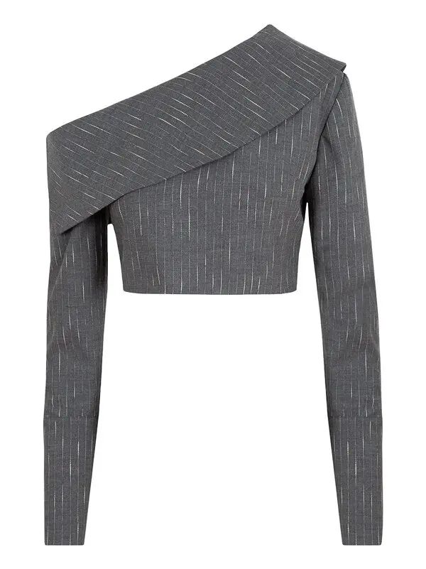THE MOLC One-shoulder Top - Grey