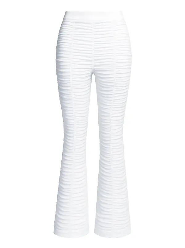 BY NOA RAWITZ Shirred Mesh Tight Long Pants - White
