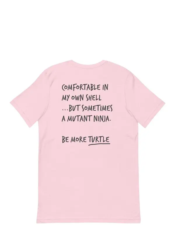 ANCHOR & CREW Cotton Think Ocean Turtle Aspirations Cotton Embroidered T-shirt - Pink