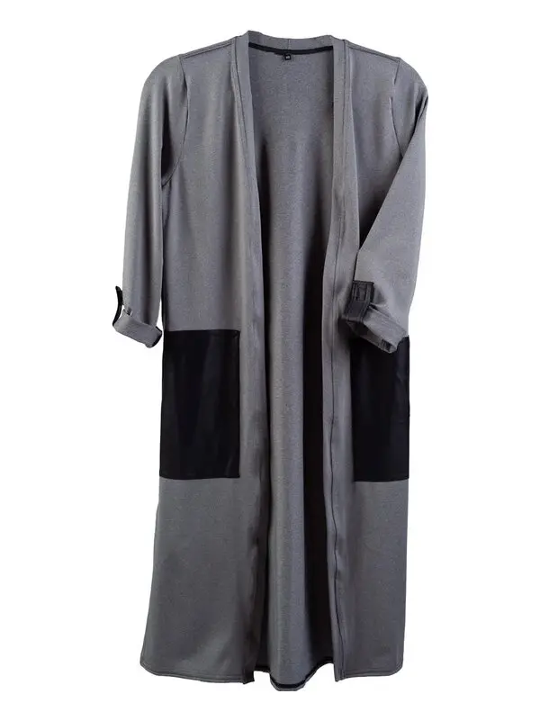 DUOFIT MATERNITY ACTIVEWEAR The Aspen Duster - Grey/black