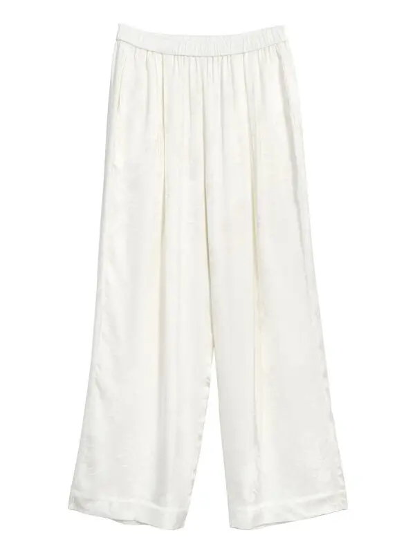 LOST PATTERN Beach Blossom Wide-leg Trousers - White