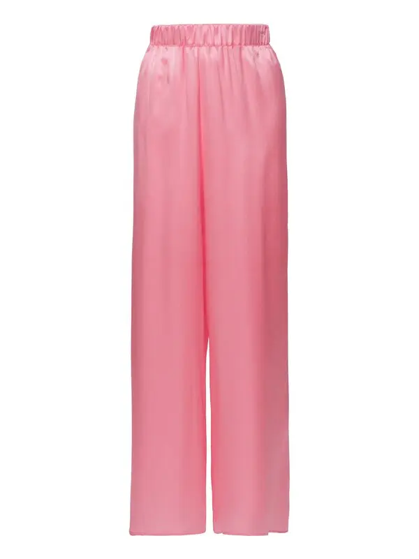 ANSE VICTORIN Silk Wide Leg Pants - White