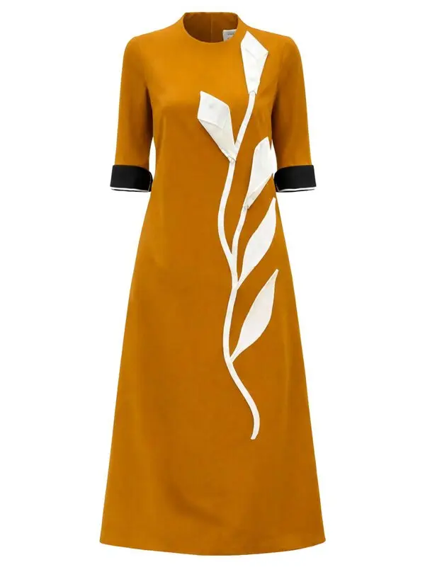 JULIA ALLERT Art-inspired Semi-fitted Dress - Orange