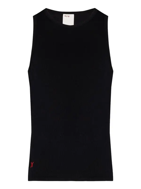 PCFG Free Heaven Rib Tank Top Jet - Black