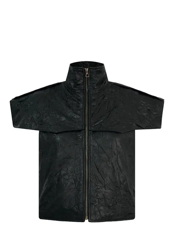 LORENA SARAVIA Leather Vest - Black