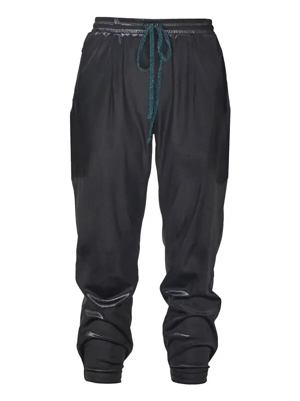 MONZLAPUR NEW YORK Jet Liquid Slacks - Black