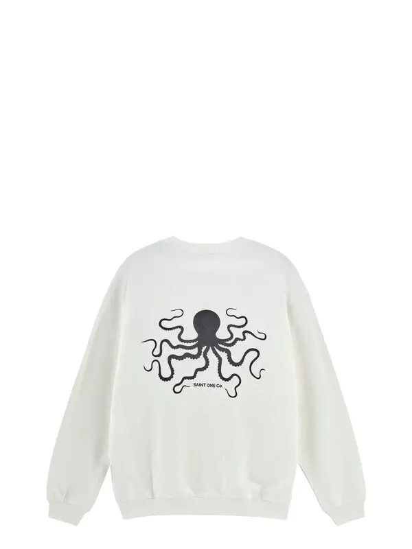SAINT ONE CO. Prima Octo Sweatshirt - White