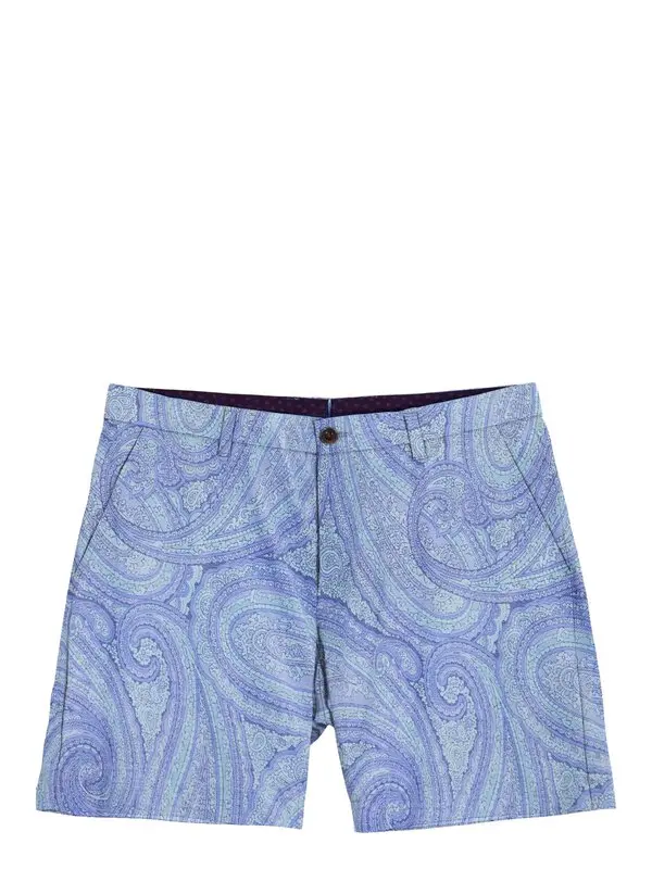 LORDS OF HARLECH Clyde Wild Paisley Oxford Short - Blue