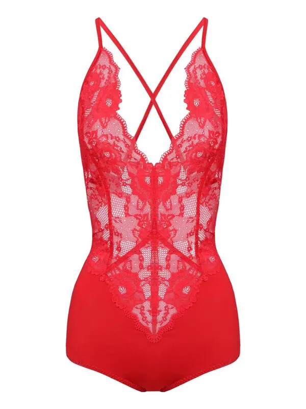 OH!ZUZA NIGHT&DAY Lace Intimate Bodysuit - Red
