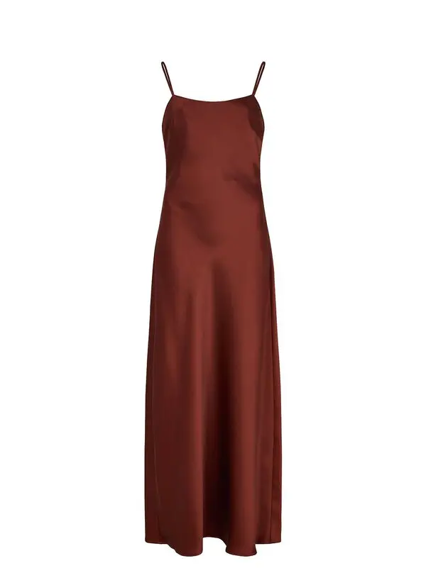 LILY AND LIONEL Roxy Spaghetti Strap Maxi Dress - Brown