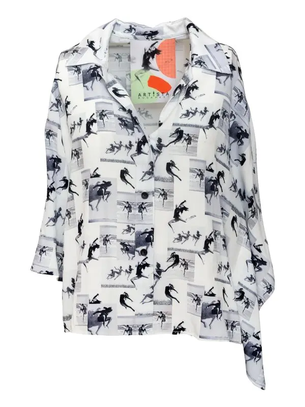 ARTISTA Asymmetric Ask Blouse - White