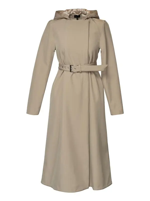 RAINSISTERS Classic Trench Coat With Trapeze Cut - Brown