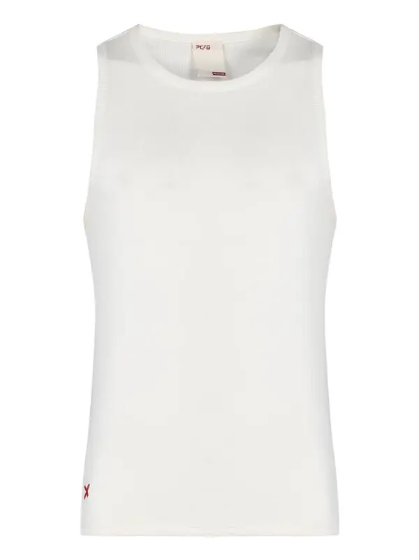PCFG Free Heaven Rib Tank Top - White