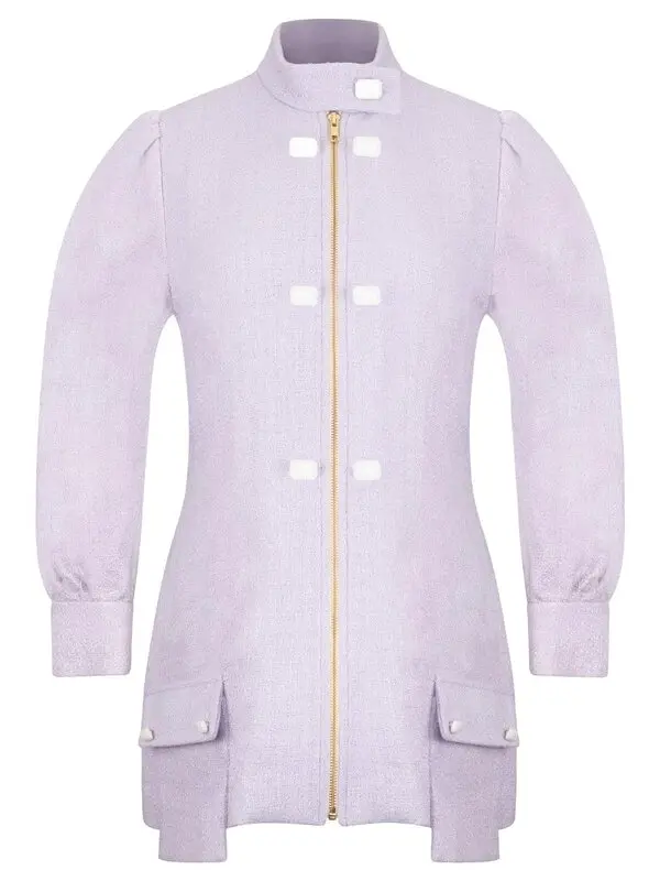 ADIBA Tweed Mini Coat Dress - Pink