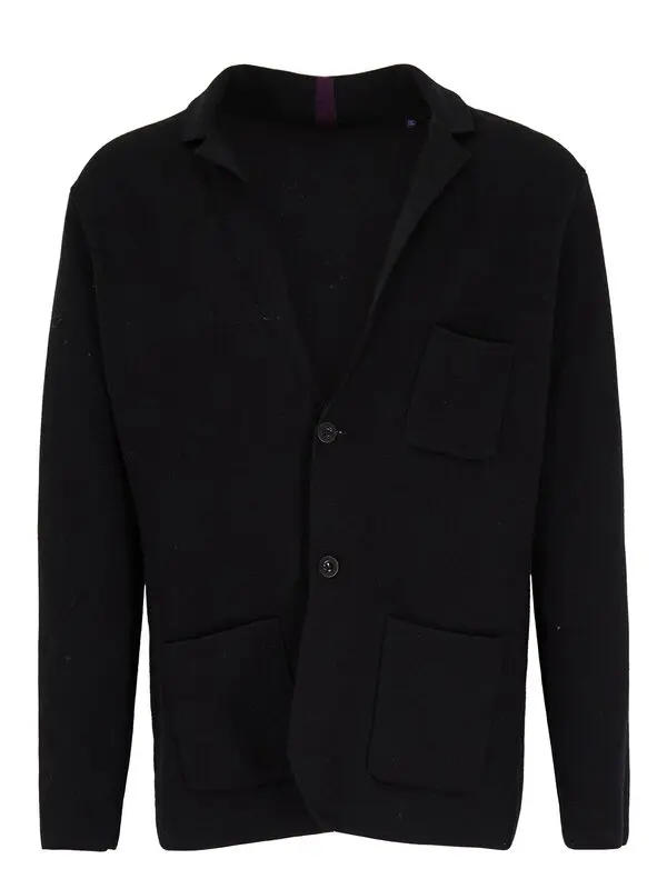 LORDS OF HARLECH Jacob Sweater Jacket - Black