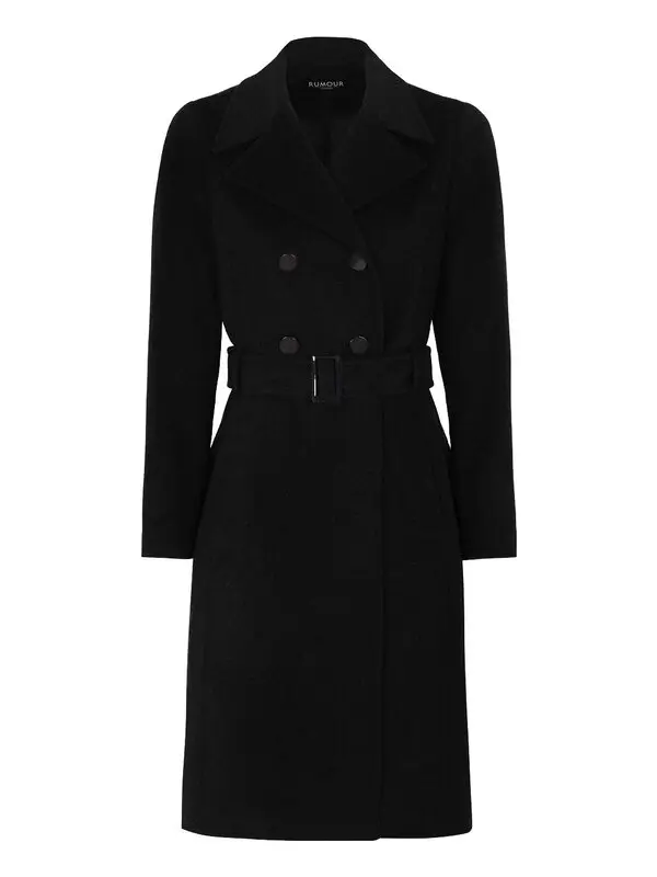 RUMOUR LONDON Isabella Wool & Cashmere-blend Coat - Black
