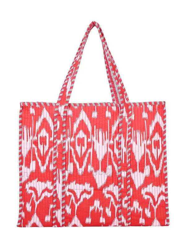 CYC Ikat Cotton Tote - Red/white