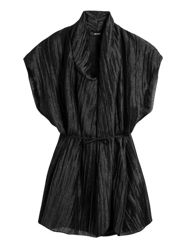 NOCTURNE Belted Vest - Black