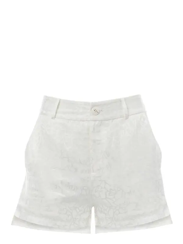 MARGOT VII Sky Silk Shorts - White