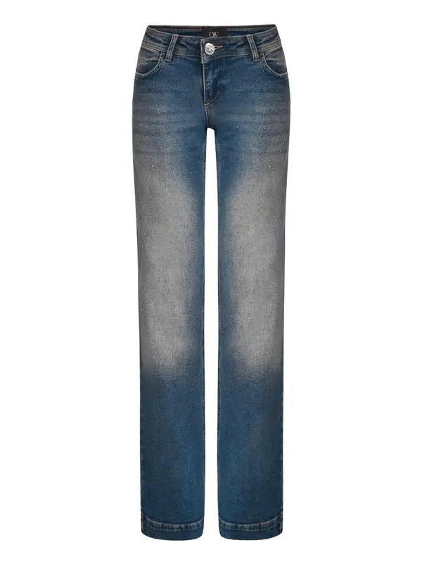 OW Niro Embellished Straight-leg Jeans - Blue