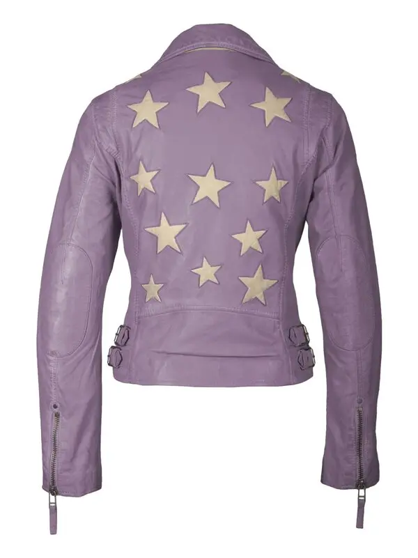 Mauritius Christy Rf Star Leather Jacket - Purple