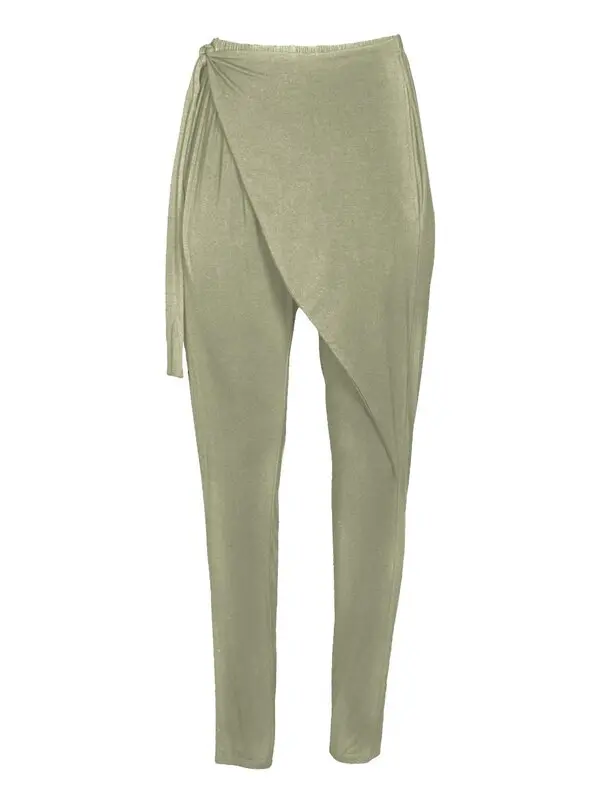 CARLTON JONES Bamboo Jersey Wrap Pant - Green