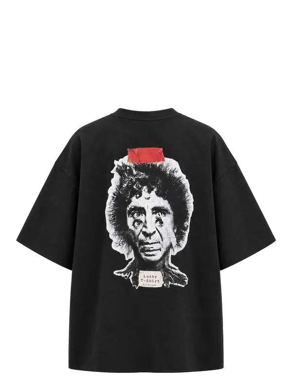 MYSIMPLICATED Oversized T-shirt In Black With Double Eye Design - Black/grey