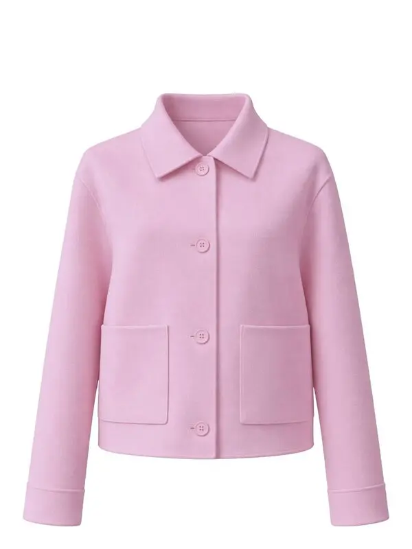 GUARDS LONDON Daisy Wool Cashmere Boxy Jacket - Pink