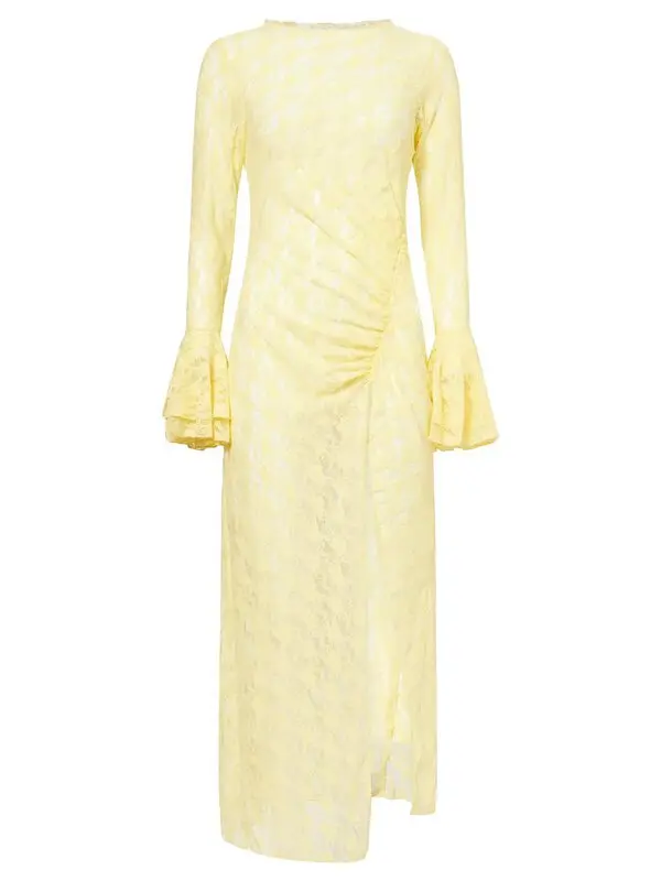 AMY LYNN Nola Lace Tunic Overlay Dress - Yellow