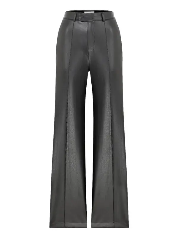 NAZLI CEREN Millie Vegan Leather Trousers - Black
