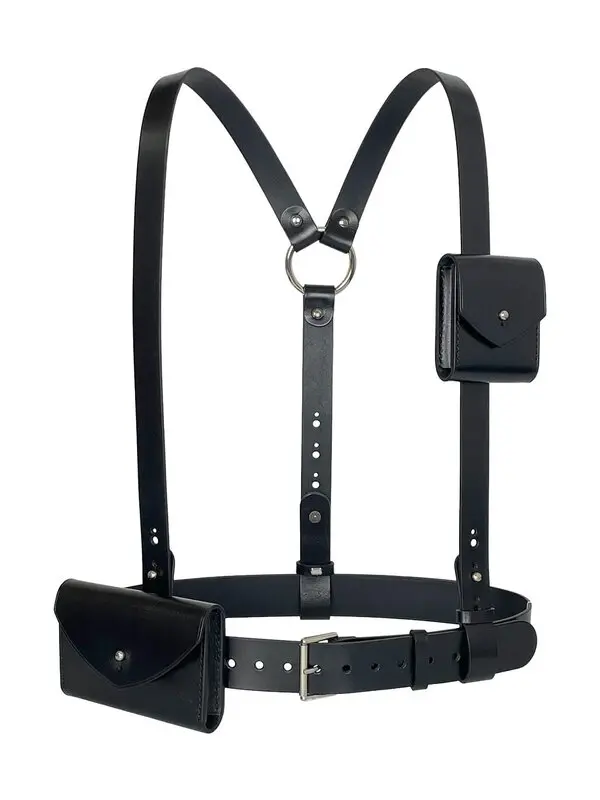 HAUTE CUIR Double Micro Bag Harness - Black
