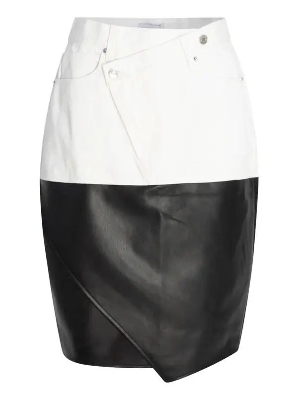 CIRCULAR PATH Combo Skirt - White/black
