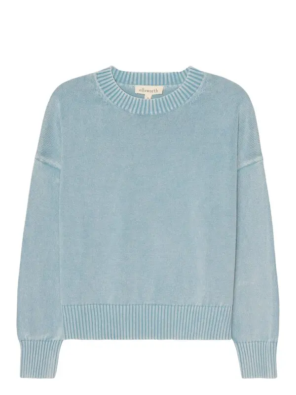 ELLSWORTH + IVEY Emery Crewneck Sweater - Blue