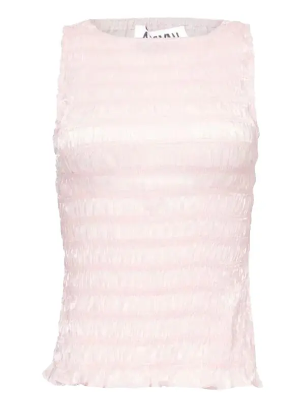 AMY LYNN Shirred Sleeveless Top - Pink