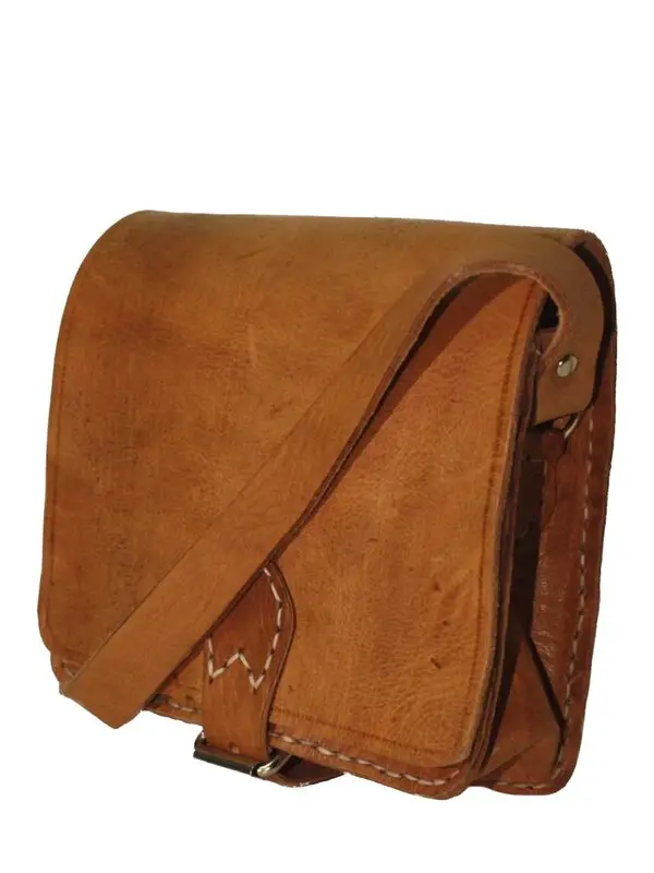 BERBER LEATHER Temara Square Saddle Bag - Brown