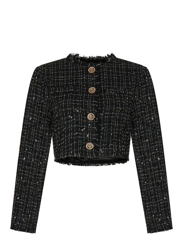 GOD SAVE QUEENS Asap Tweed Jacket - Black